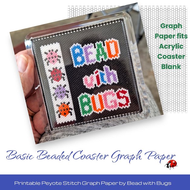 PRINTABLE GRAPH PAPER: Peyote Stitch Coaster Graph Paper For Creative ...
